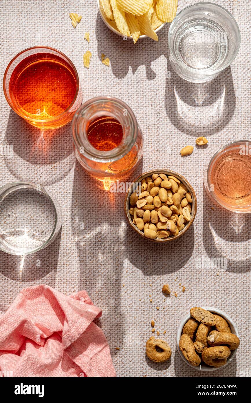 Potato chips peanuts snack hi-res stock photography and images - Alamy