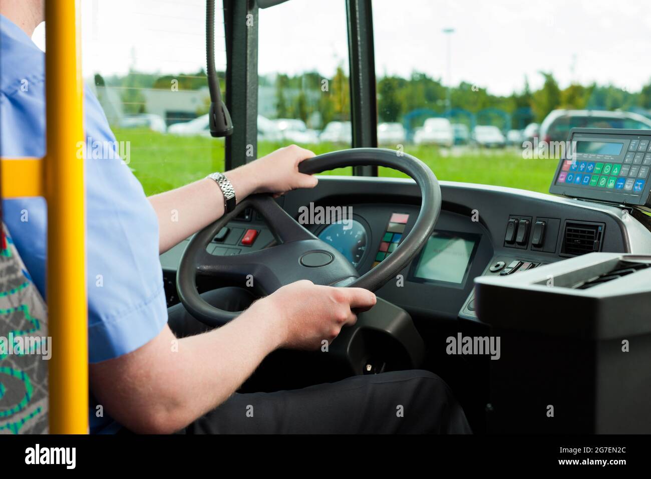 Man driving public bus on hi-res stock photography and images - Alamy