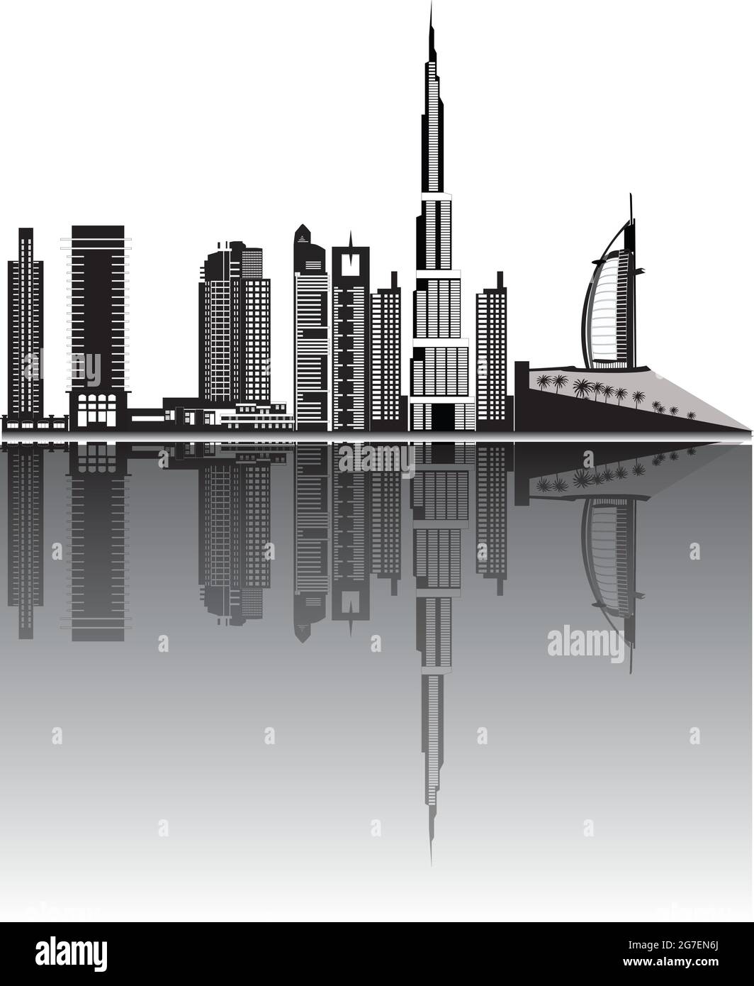 dubai city skyline Stock Vector Image & Art - Alamy