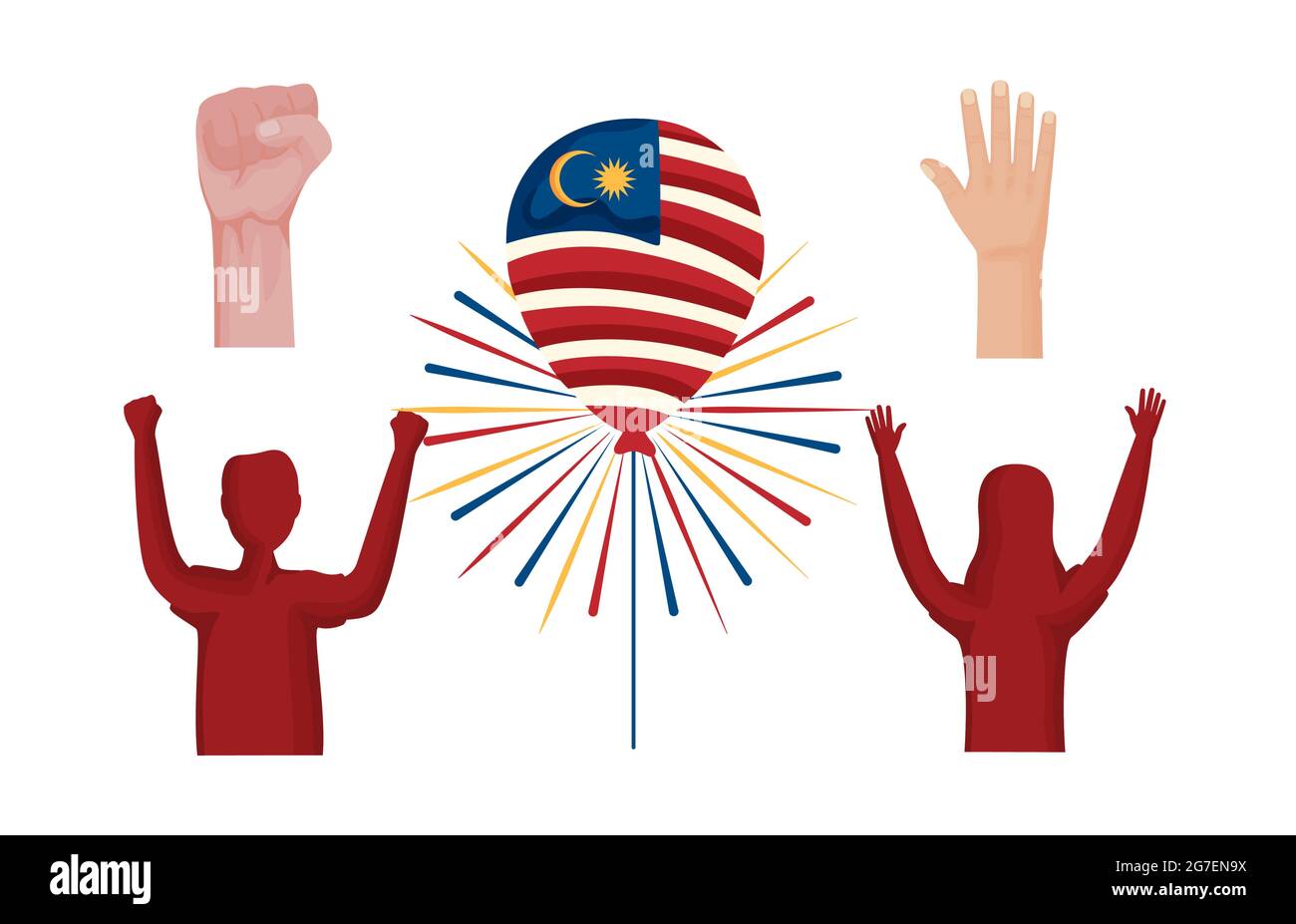 five malaysia celebration set icons Stock Vector Image & Art - Alamy