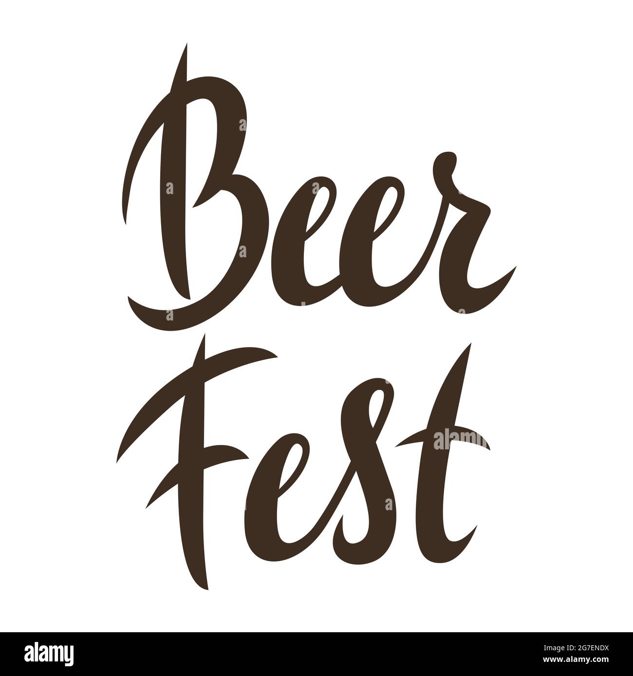 Illustration of Beer fest lettering. Decorative text for Oktoberfest ...