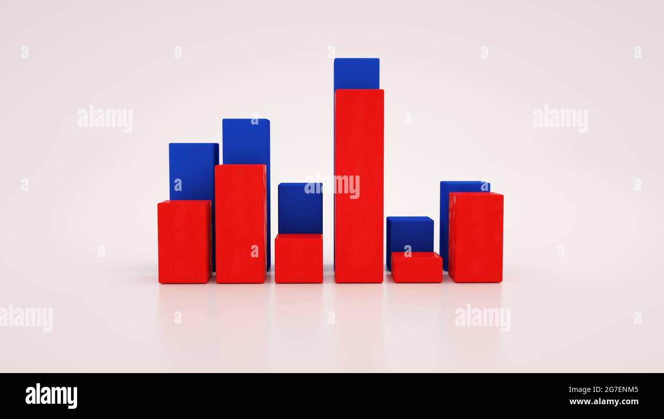 Growth graph, financial indicators, statistics. 3d illustration ...