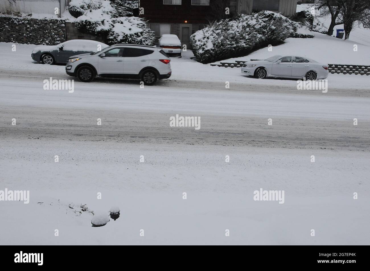 LEWISTON/IDAHO/USA 25.December 2017. White christmas day beacuse heavy ...