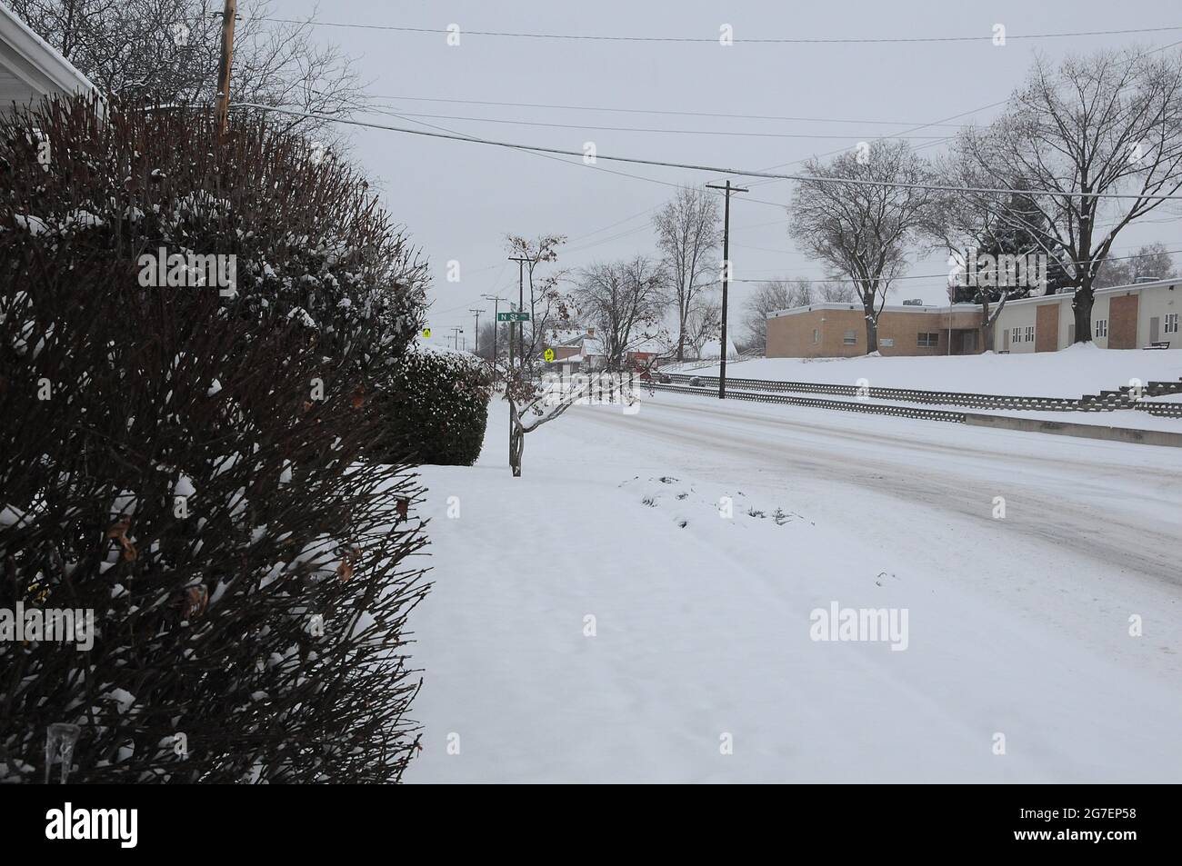 LEWISTON/IDAHO/USA 25.December 2017. White christmas day beacuse heavy ...