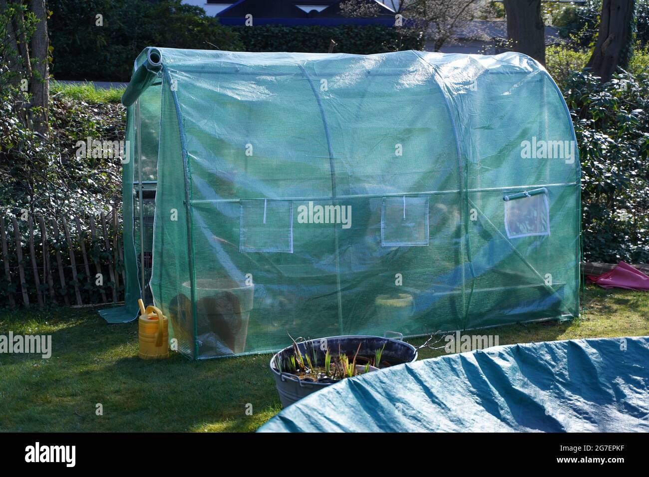 tent in the garden for growing own vegetables Stock Photo - Alamy