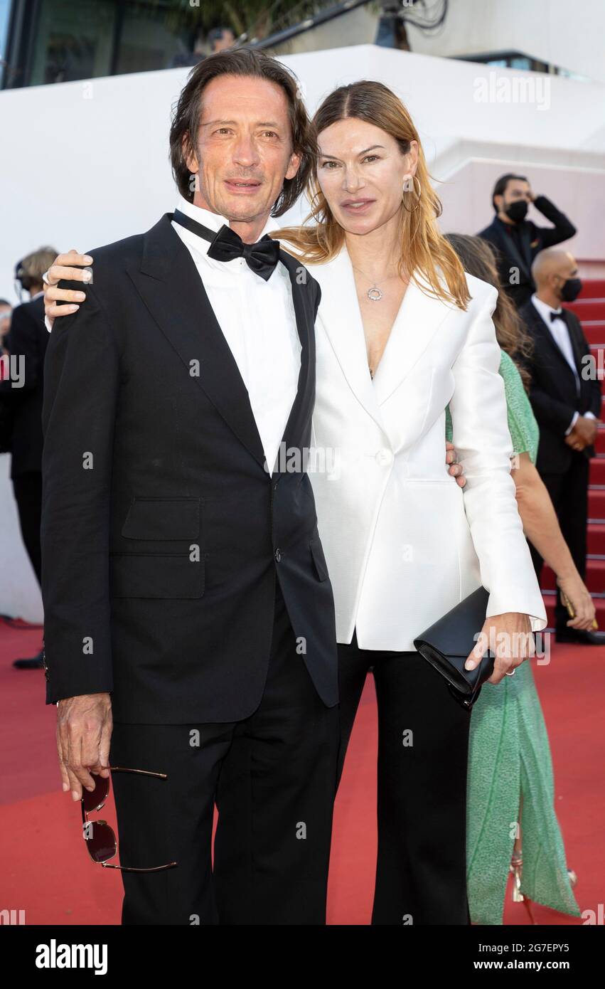 Cannes, France, on 13 July 2021. Oskar Roehler and Alexandra Roehler ...