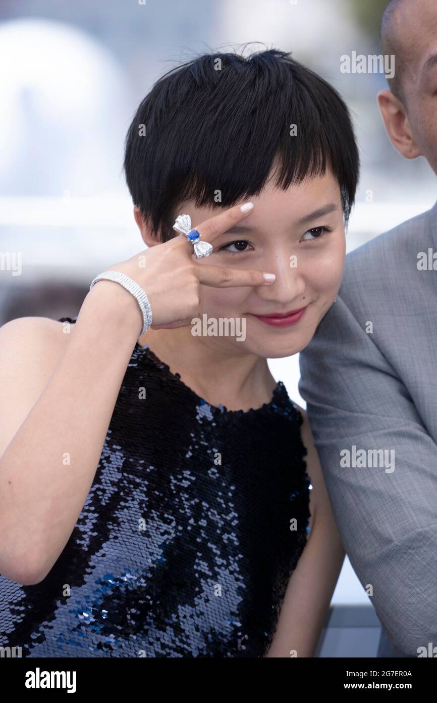 Cannes, France, on 13 July 2021. Miyi Huang poses before the photocall ...