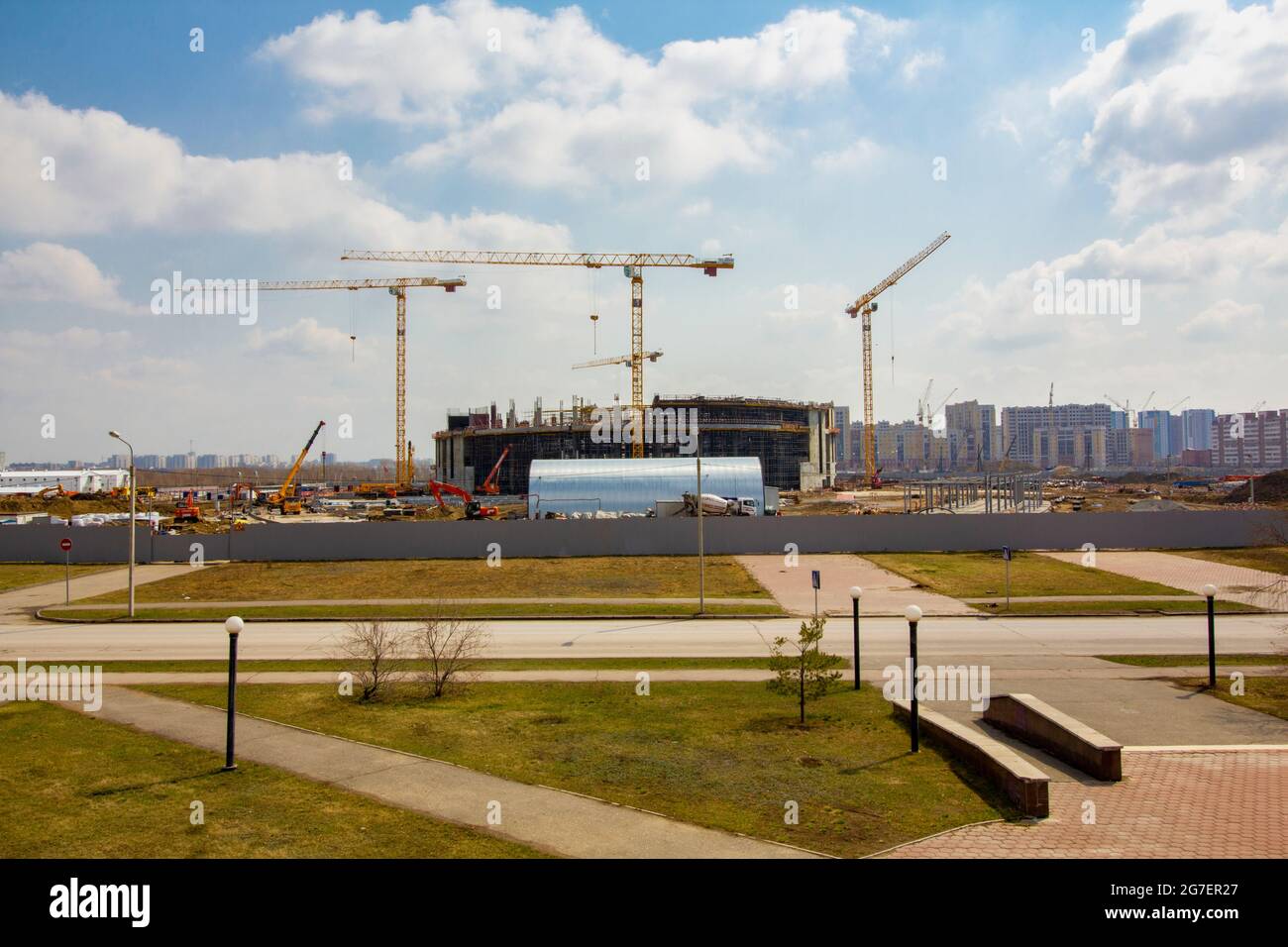 Construction of the sports complex of the stadium. Sport development ...