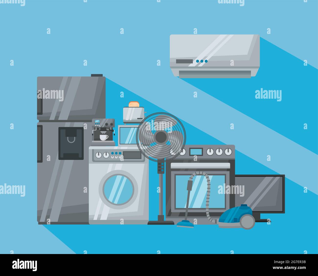 Home appliances group Stock Vector Images - Alamy