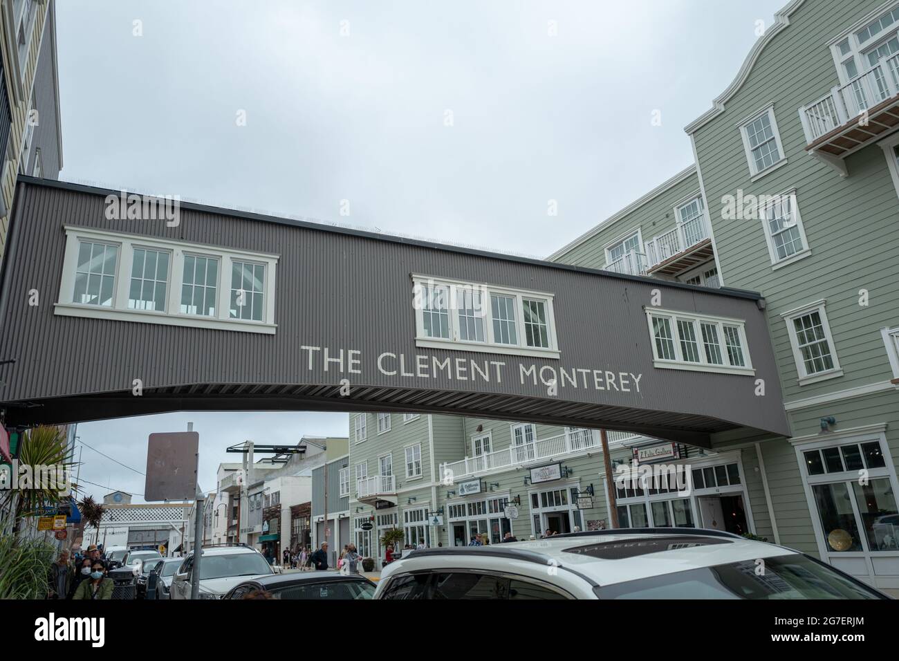The Clement Monterey bridge on Cannery Row in downtown Monterey ...