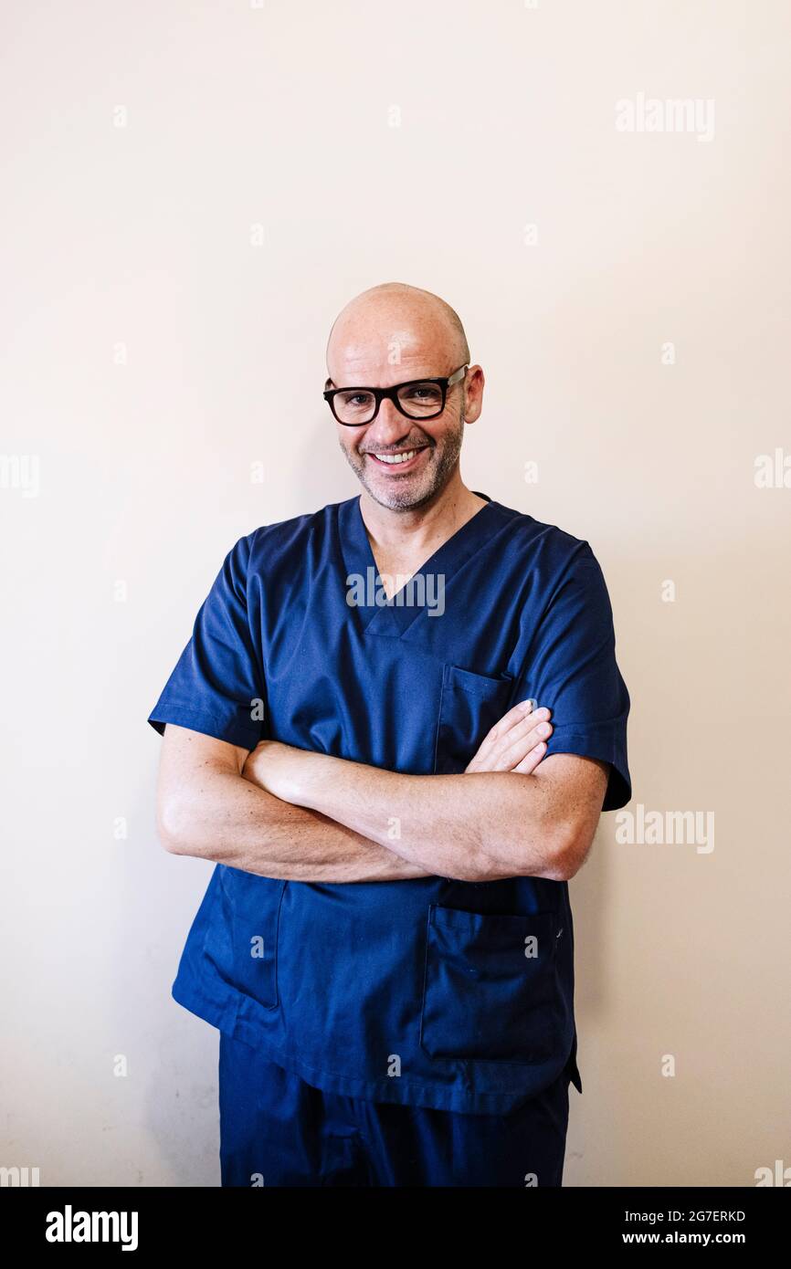 Studio portrait of doctor healthcare worker Stock Photo - Alamy
