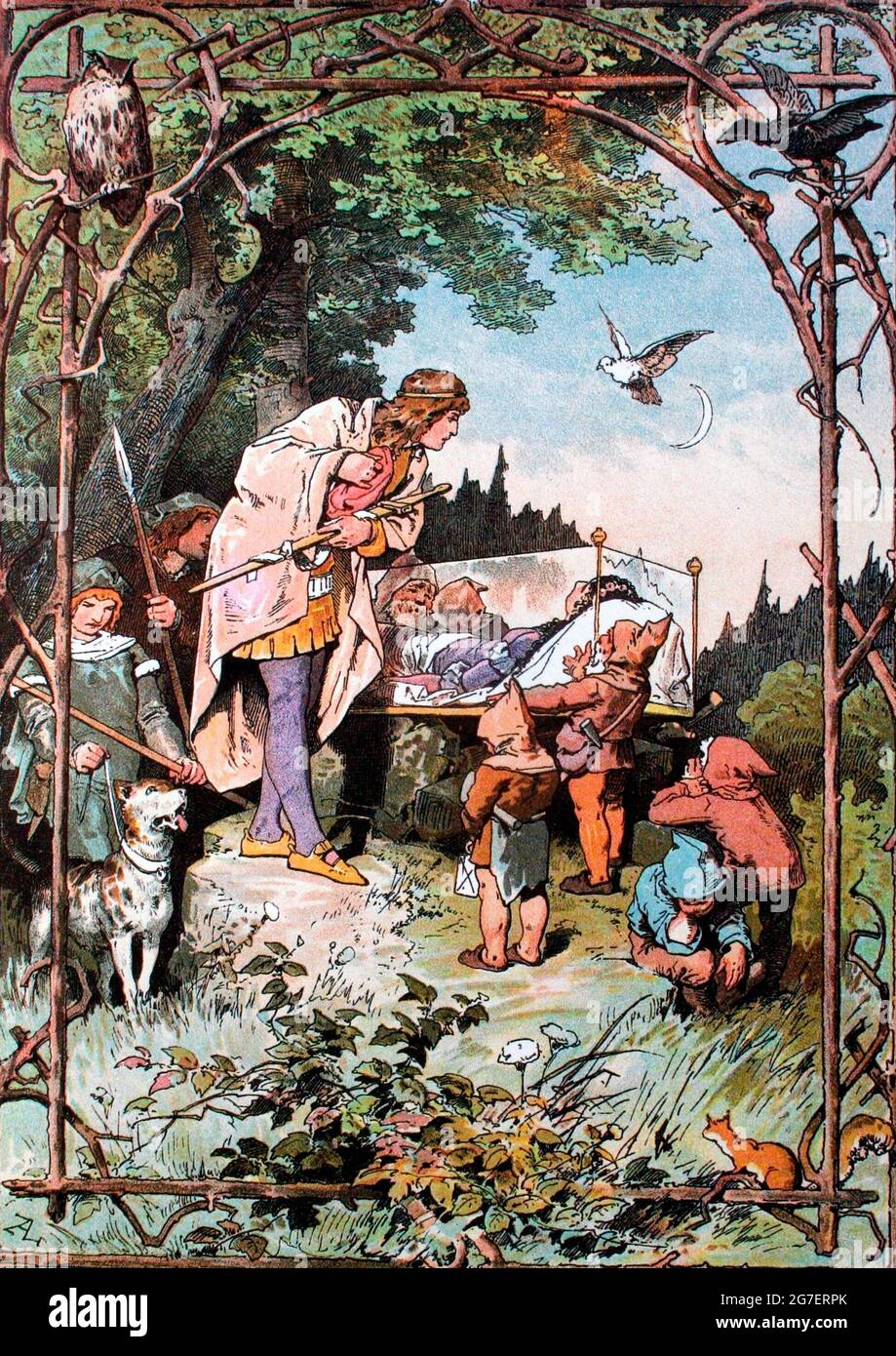 Snow White by Alexander Zick, circa 1900 Stock Photo - Alamy