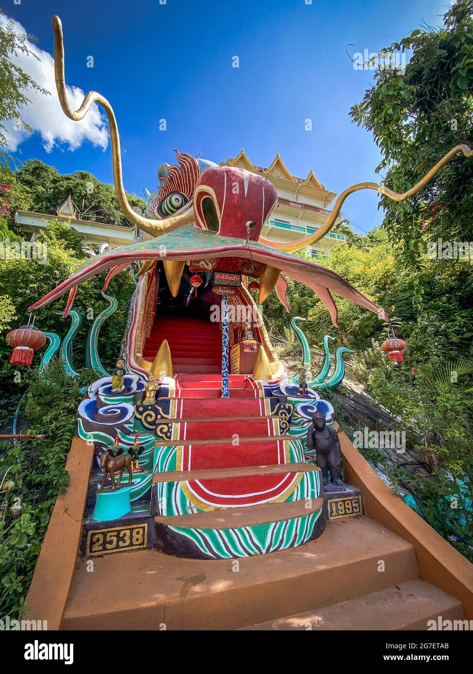 Wat Ban Tham temple and cave in Kanchanaburi, Thailand Stock Photo - Alamy