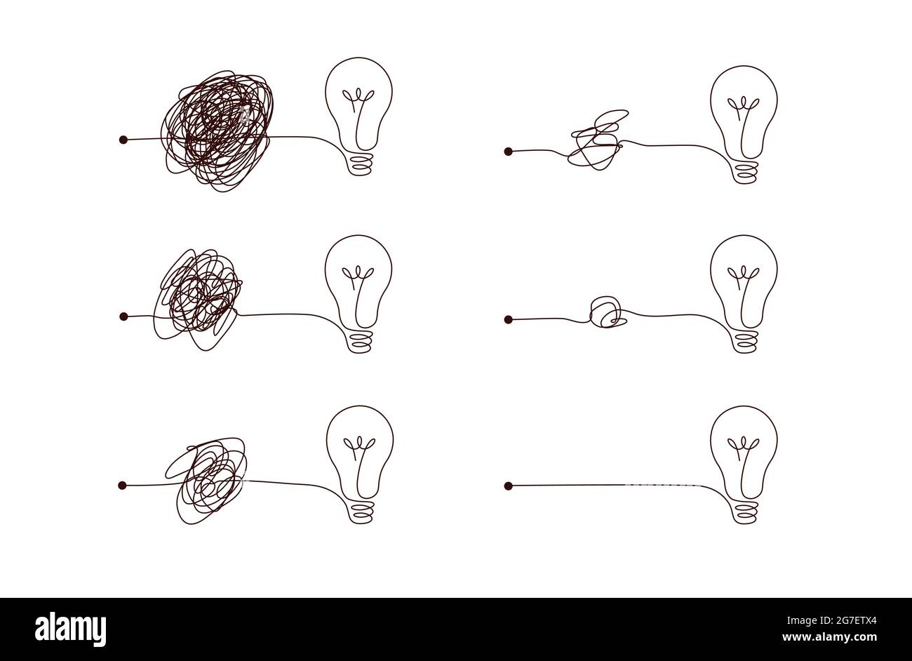 Complex to simple way to create idea - messy clew symbols with light ...