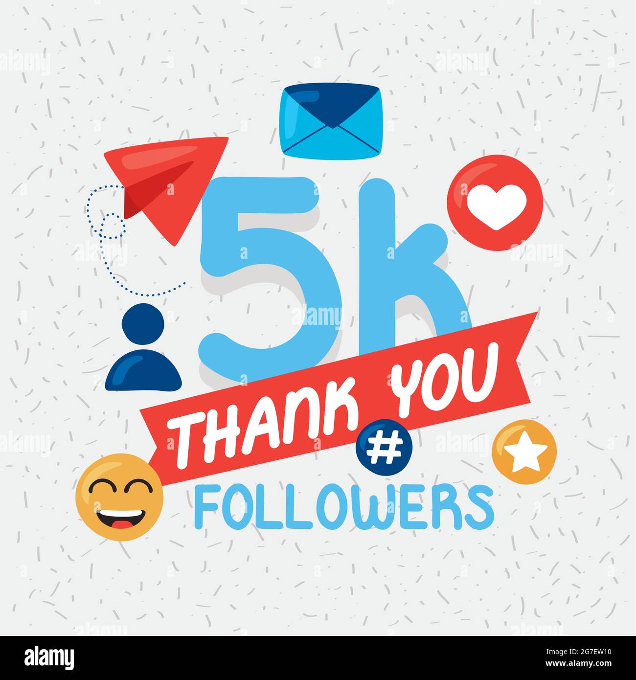 5k followers and social media icons Stock Vector Image & Art - Alamy