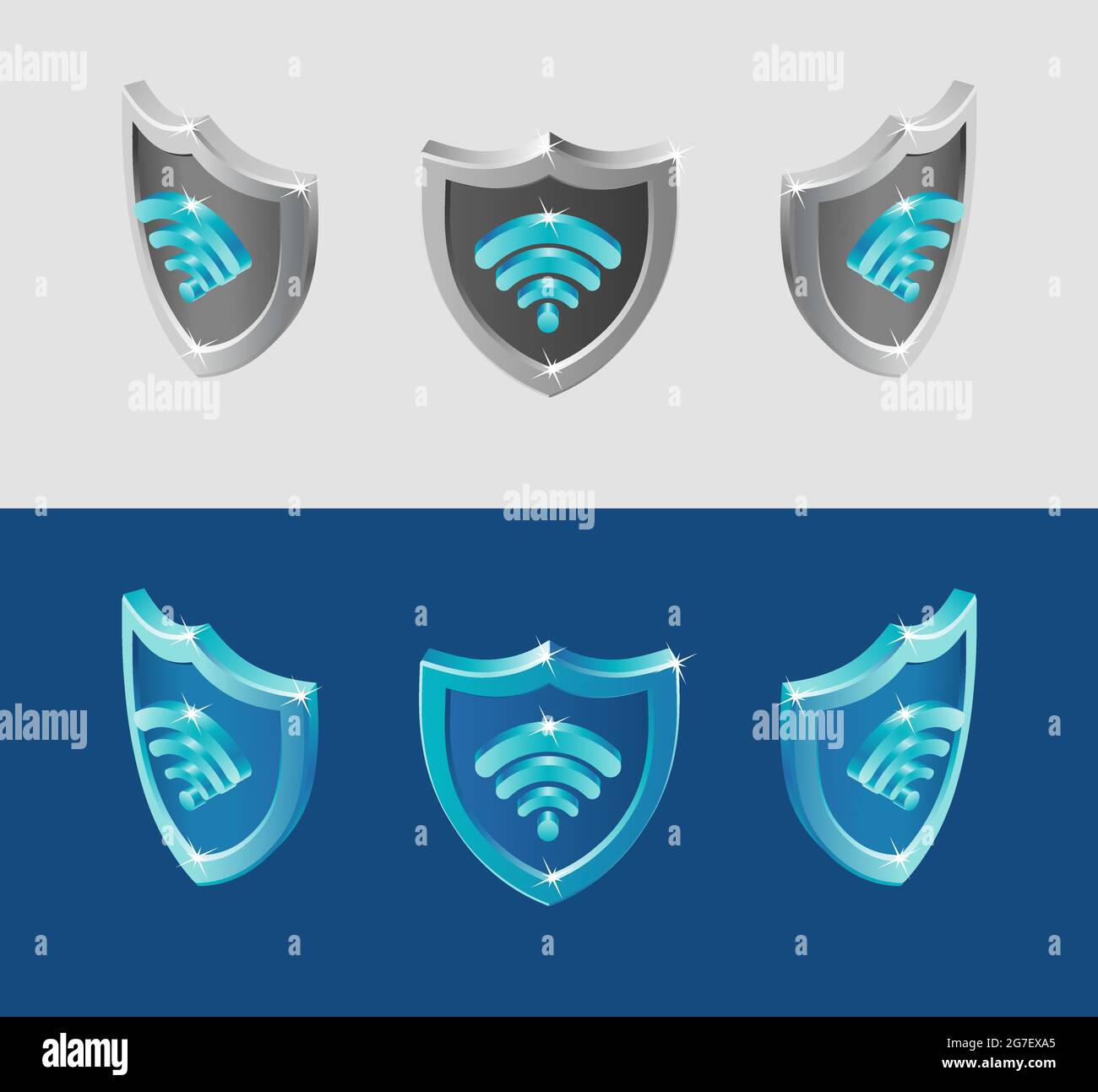 Wi-Fi Security Shield Stock Vector Image & Art - Alamy