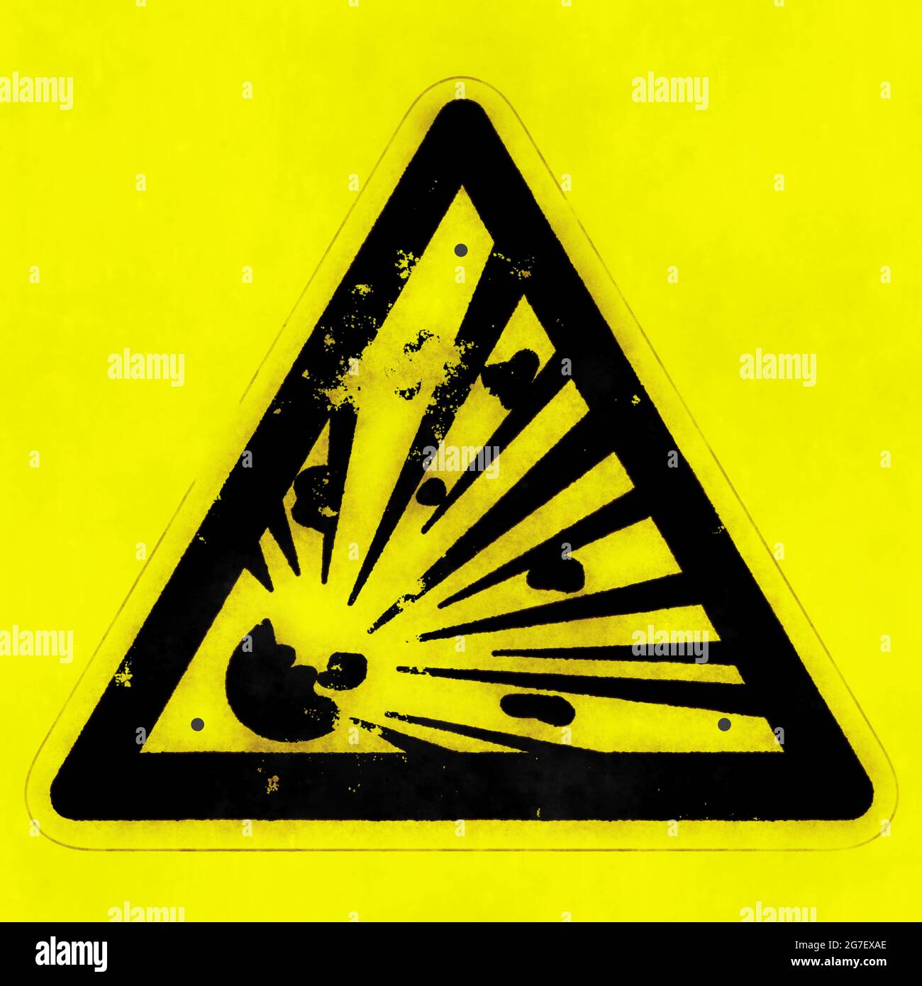 Illustration of explosion sign usolated on yellow backgroudn Stock ...