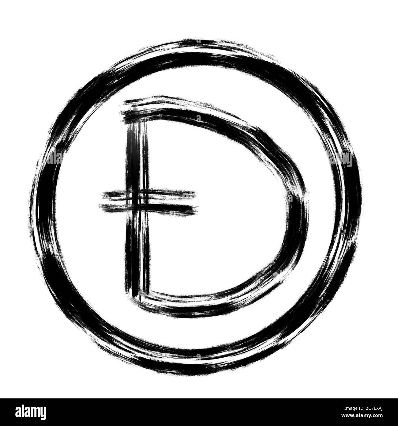 DogeCoin DOGE Cryptocurrency Isolated on White Background, illustration ...