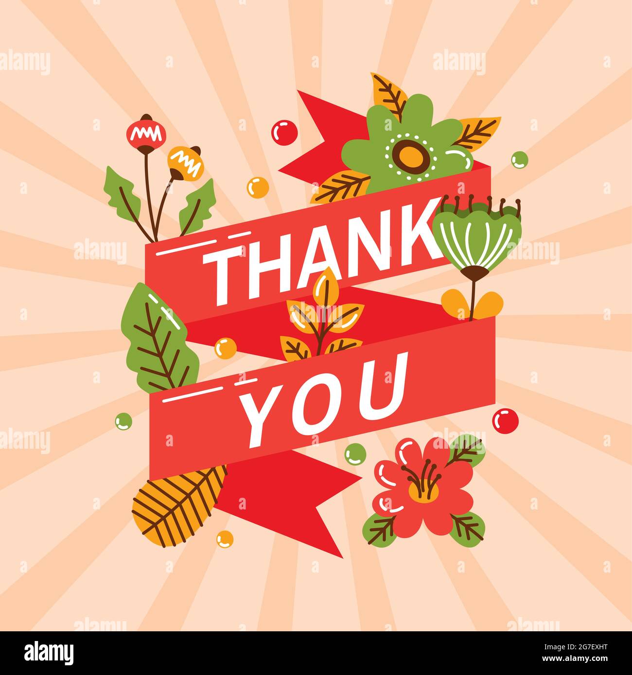 thank you lettering in ribbon frame Stock Vector Image & Art - Alamy