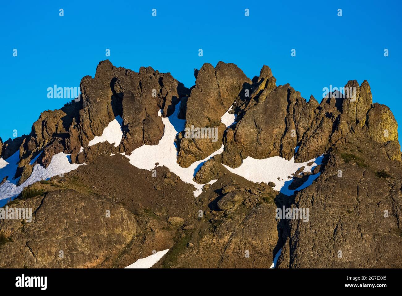 Stunning mountains rising above Marmot Pass in the Buckhorn Wilderness ...