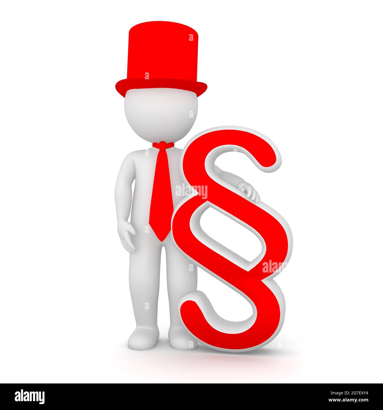 3D Rendering of an elegant man holding a section sign on white ...