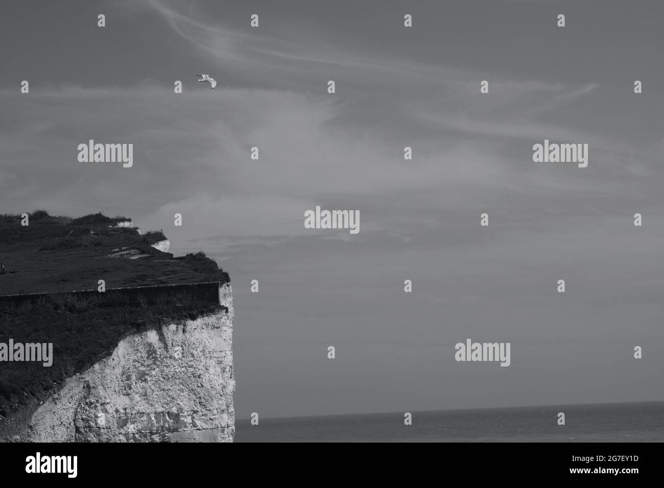 The white cliffs at Burling Gap, Eastbourne. Spectacular scenery of ...