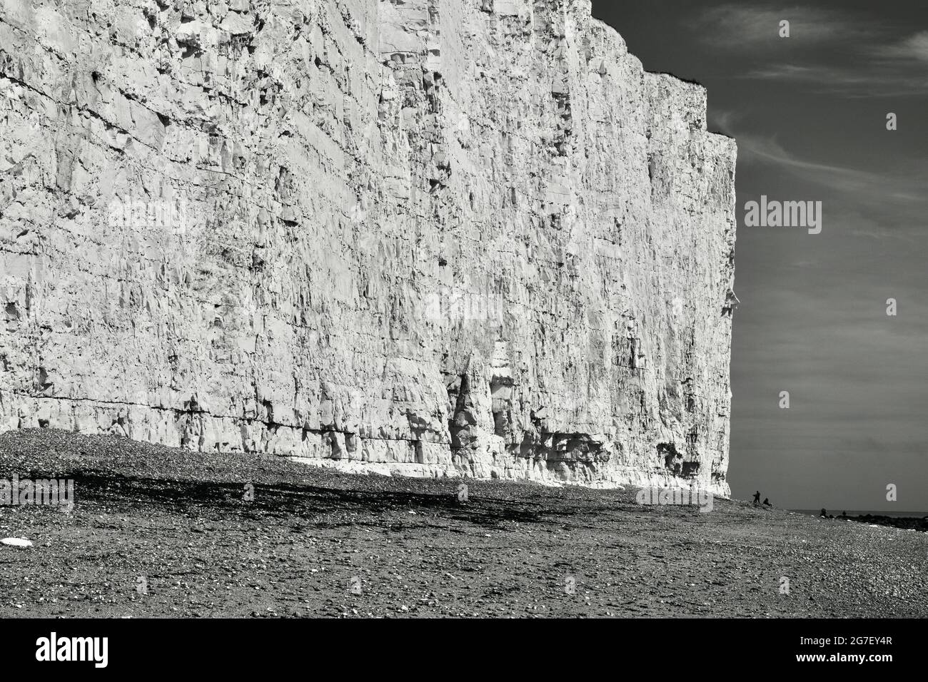 The white cliffs at Burling Gap, Eastbourne. Spectacular scenery of ...