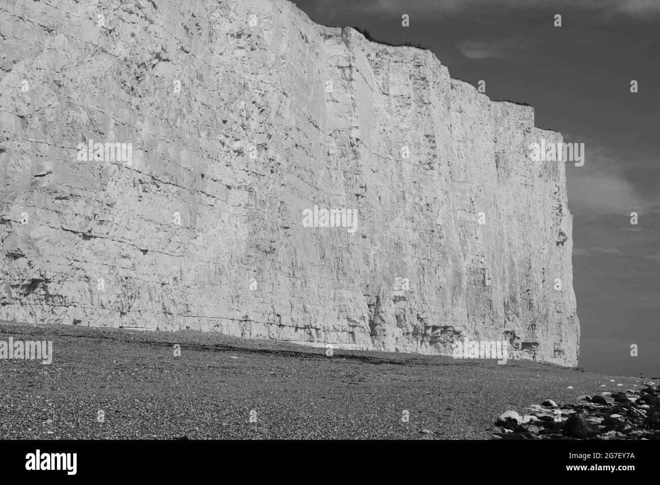 The white cliffs at Burling Gap, Eastbourne. Spectacular scenery of ...