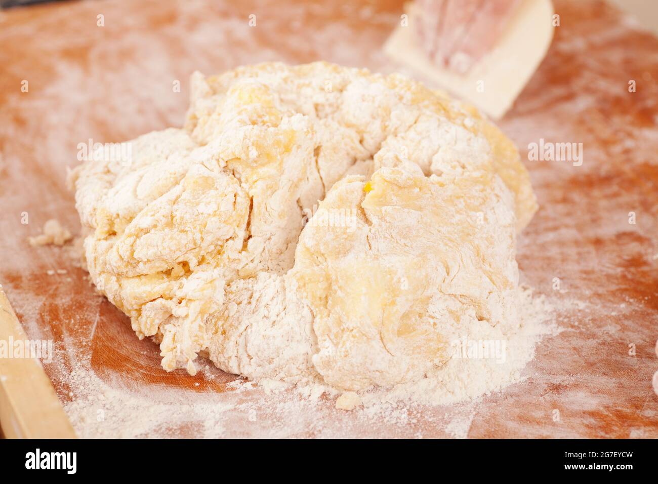 Baking biscuits, the fresh dough is ready Stock Photo - Alamy