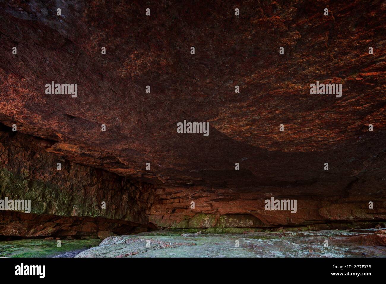 Inside one of the many caves along the Grottstigen nature trail at Geta ...