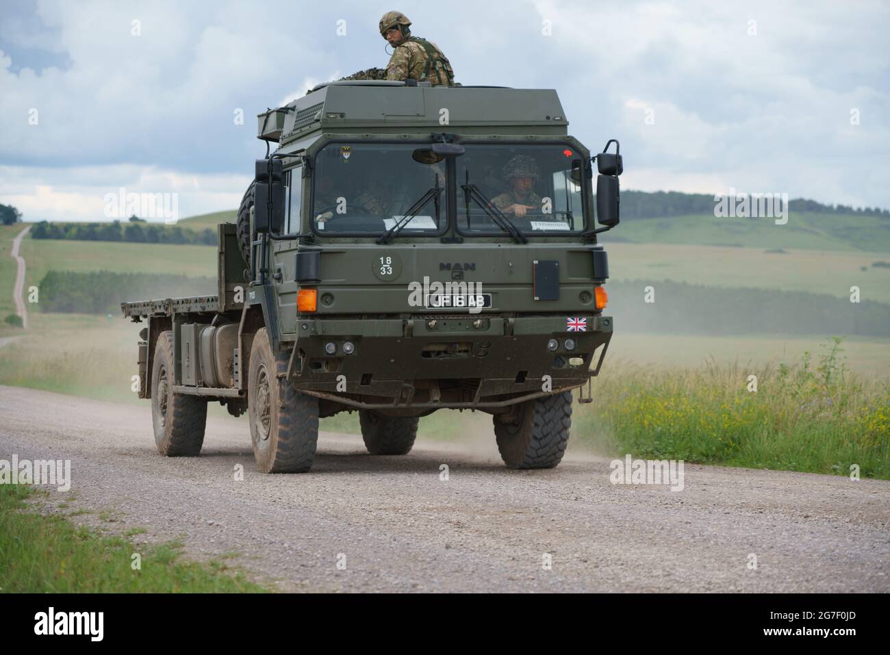British army M.A.N. 4x4 SV logistics lorry vehicle truck on exercise ...