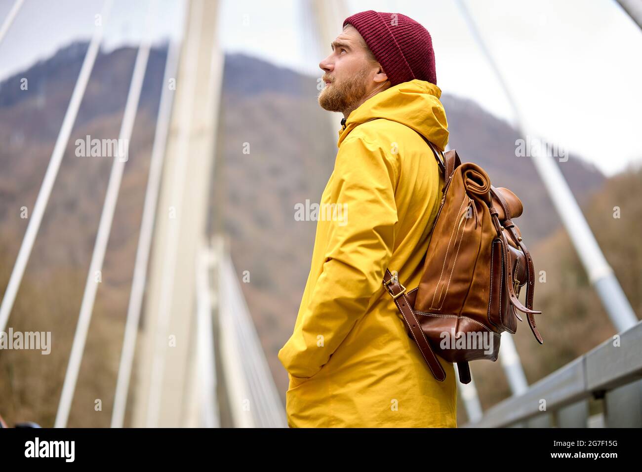 Handsome male exploring new city hi-res stock photography and images ...