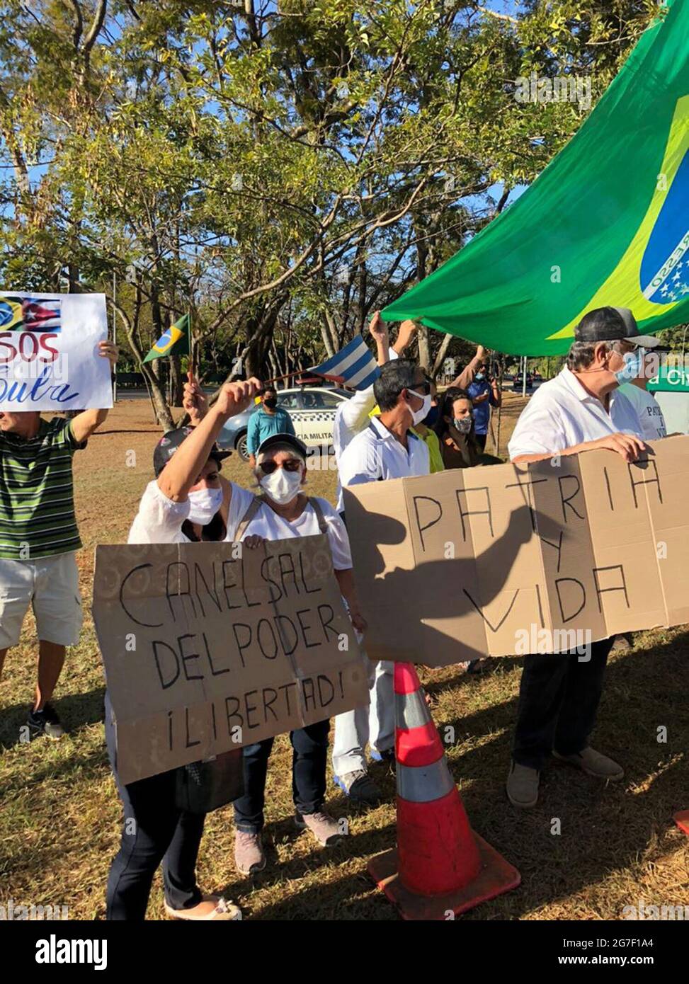 Brasilia, Distrito Federal, Brasil. 13th July, 2021. (INT) Cubans ...
