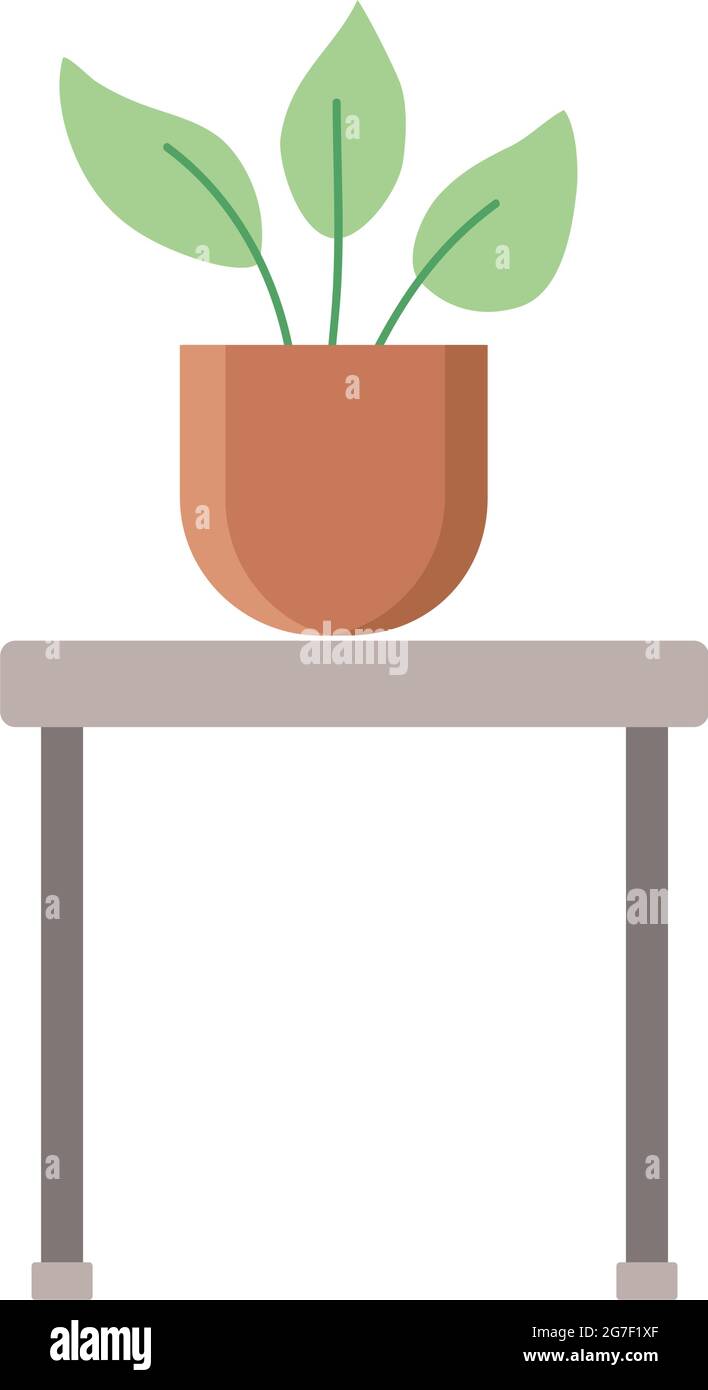 table and houseplant furniture icon Stock Vector Image & Art - Alamy