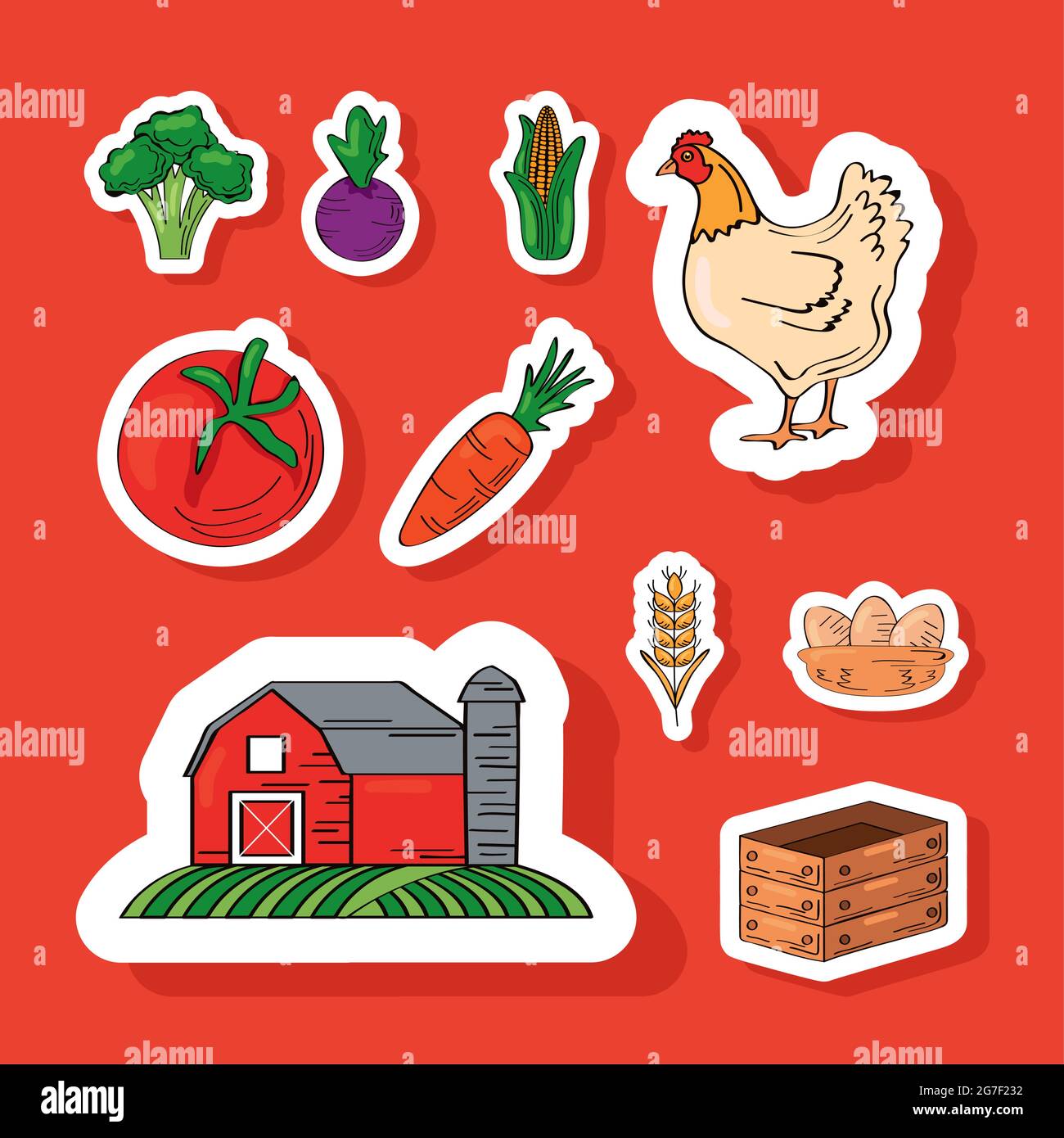 ten fresh farm set products Stock Vector Image & Art - Alamy