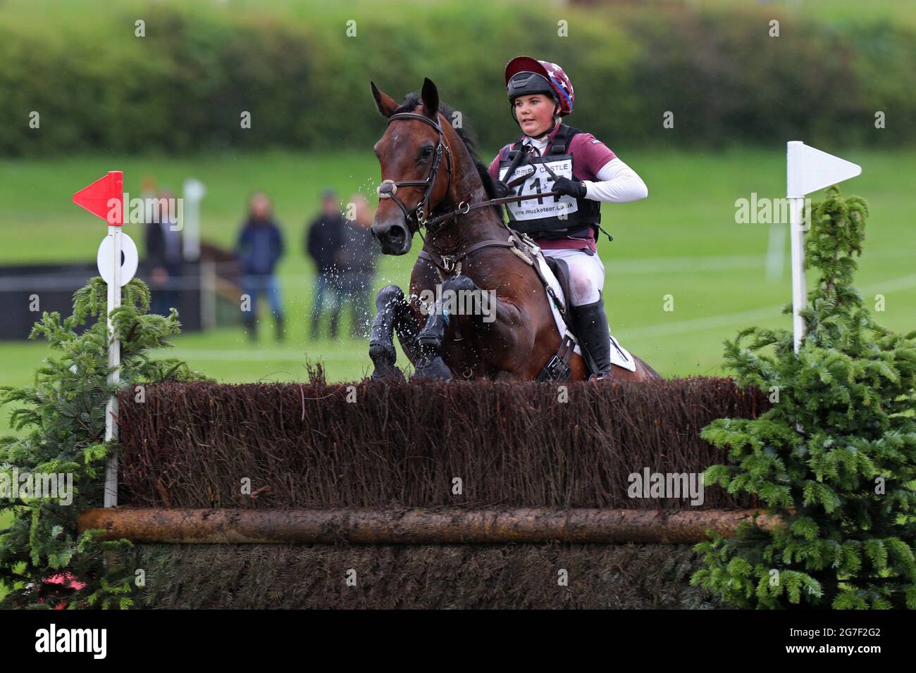 MARLBOROUGH, UK. JULY 11TH. Olive Nicholls riding The Devil Wears Prada on her way to winning ...