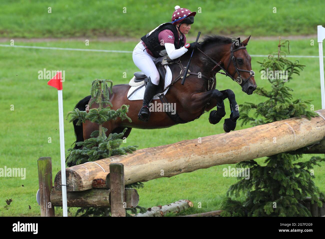 MARLBOROUGH, UK. JULY 11TH. Olive Nicholls riding The Devil Wears Prada on her way to winning ...