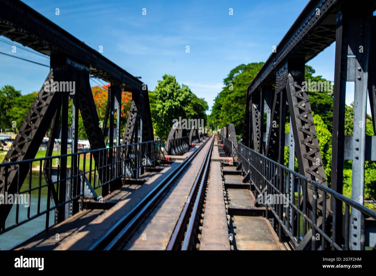 Aerial view river kwai bridge hi-res stock photography and images - Alamy