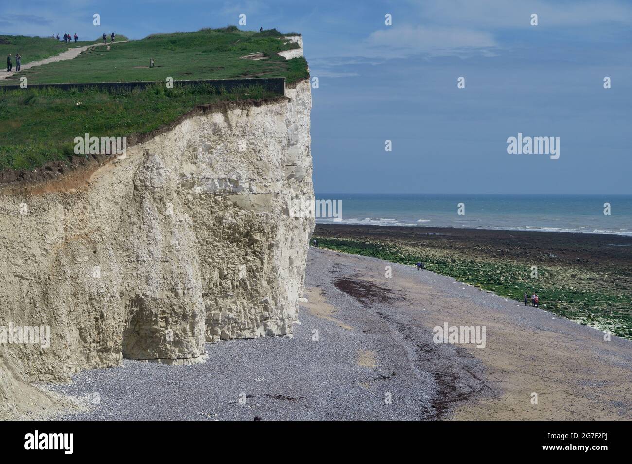 The white cliffs at Burling Gap, Eastbourne. Spectacular scenery of ...