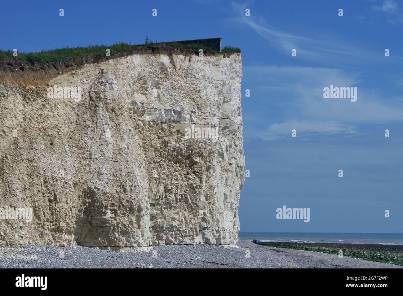 The white cliffs at Burling Gap, Eastbourne. Spectacular scenery of ...