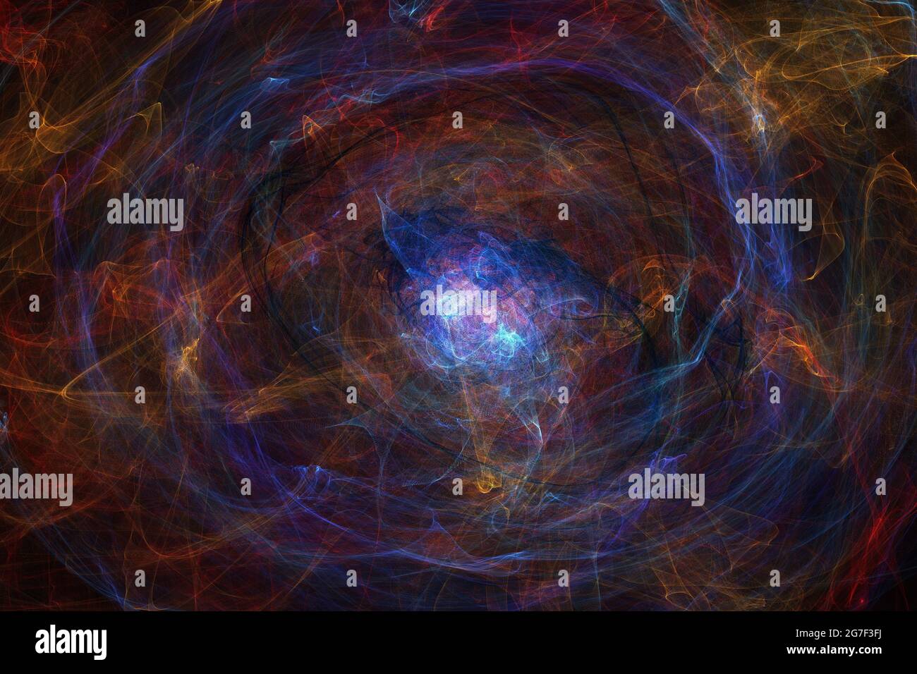 Exploding supernova , forminng of nebula. Black hole in the center of ...