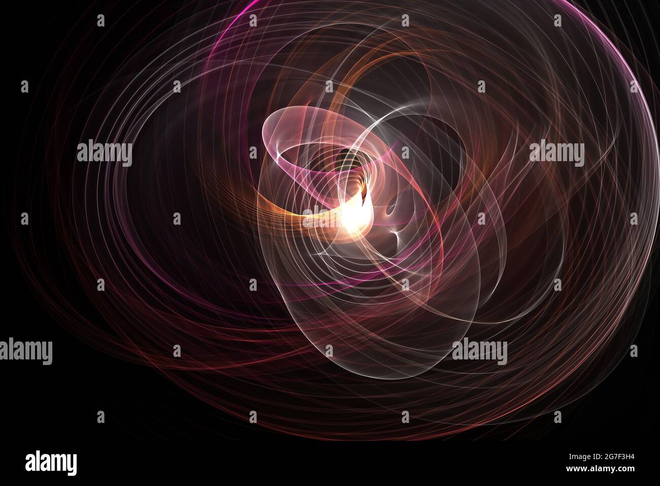 Exploding supernova , forminng of nebula. Black hole in the center of ...