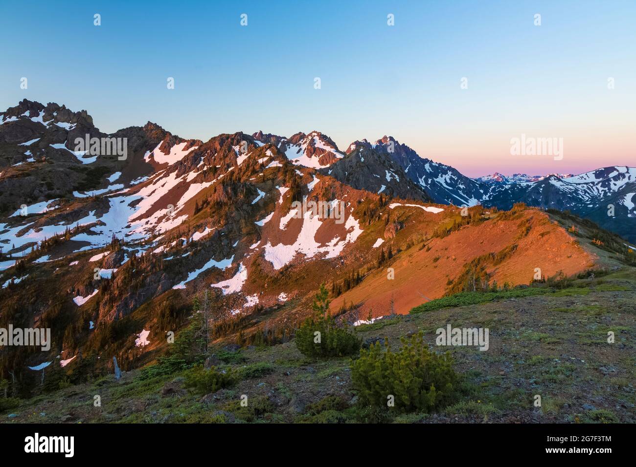 Sunrise at Marmot Pass in the Buckhorn Wilderness, Olympic National ...