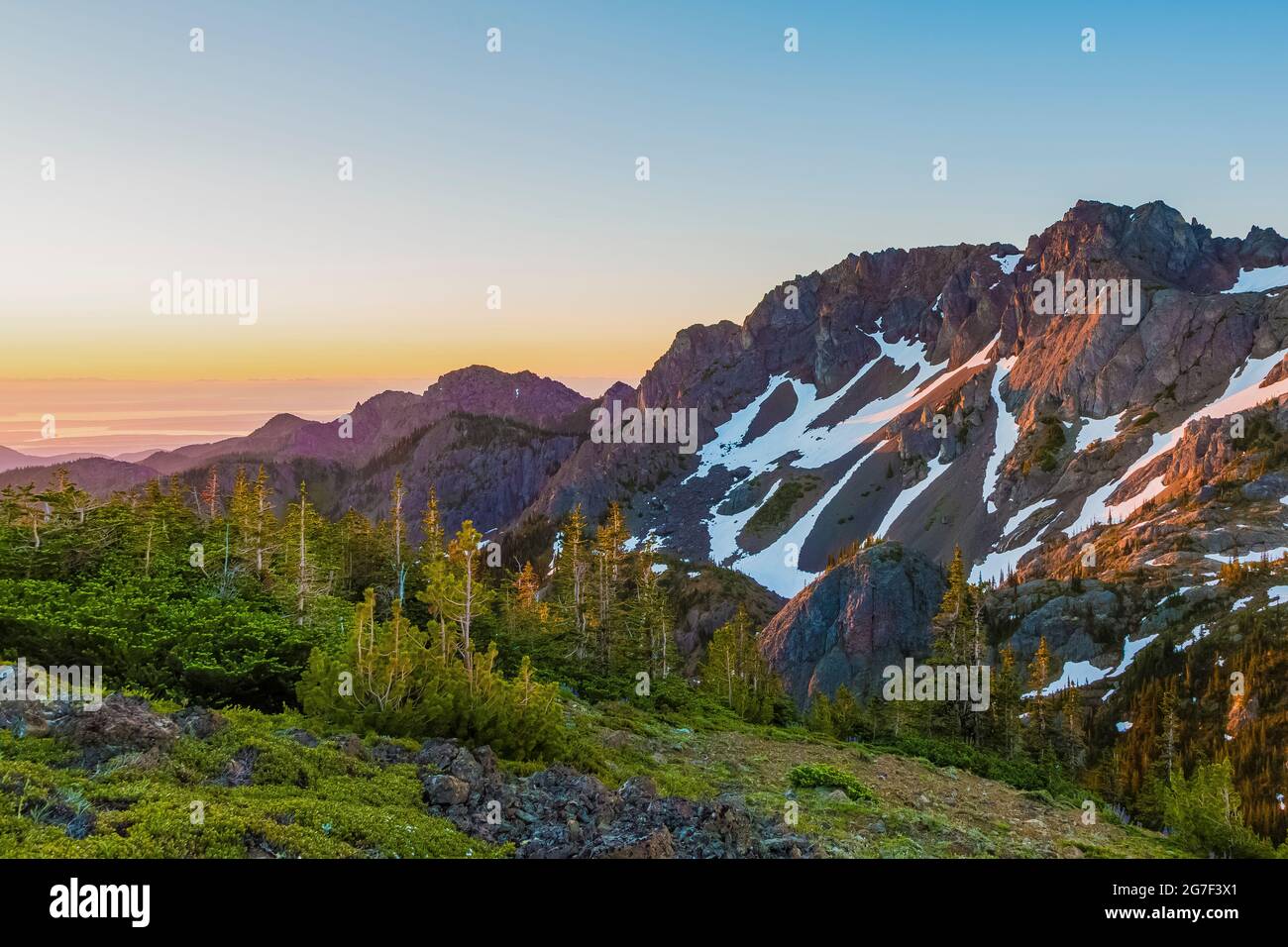 Sunrise at Marmot Pass in the Buckhorn Wilderness, Olympic National ...