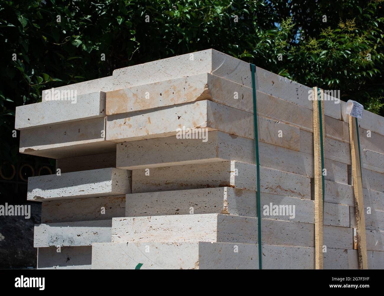 Stack of white concrete blocks Stock Photo - Alamy