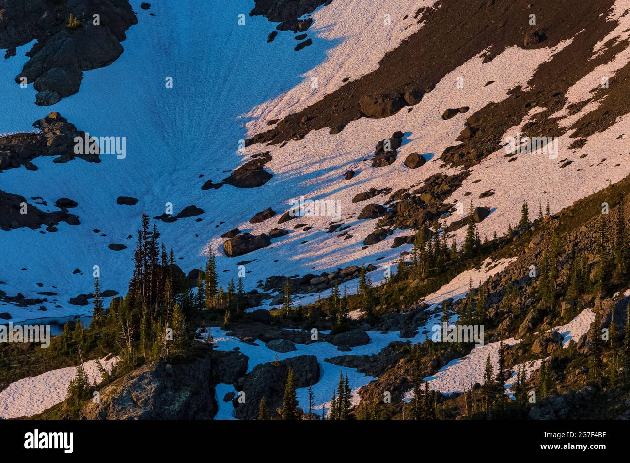 Rugged Olympic Mountains terrain viewed from Marmot Pass in the ...