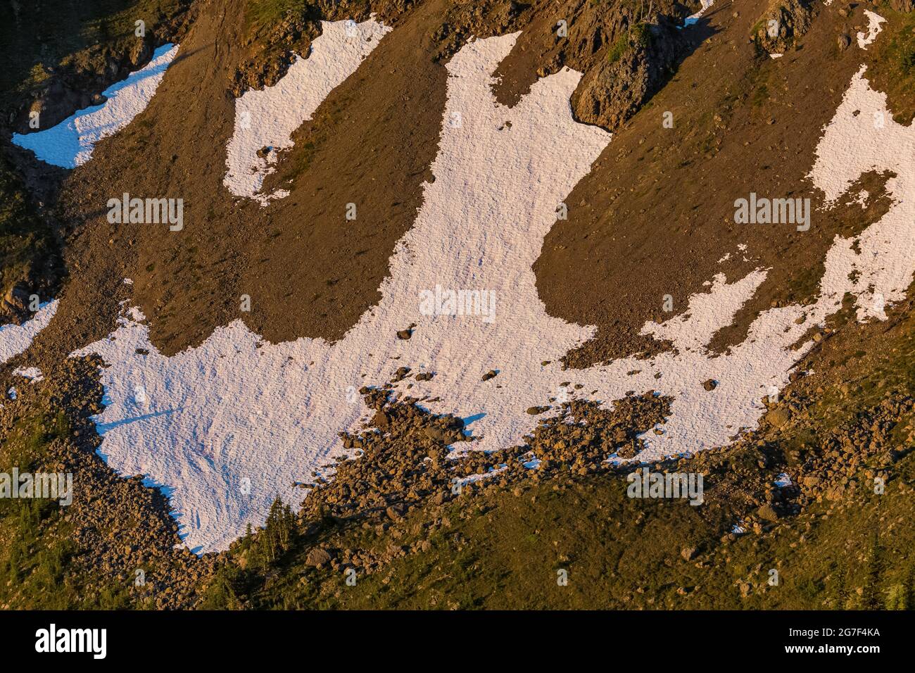 Rugged Olympic Mountains terrain viewed from Marmot Pass in the ...