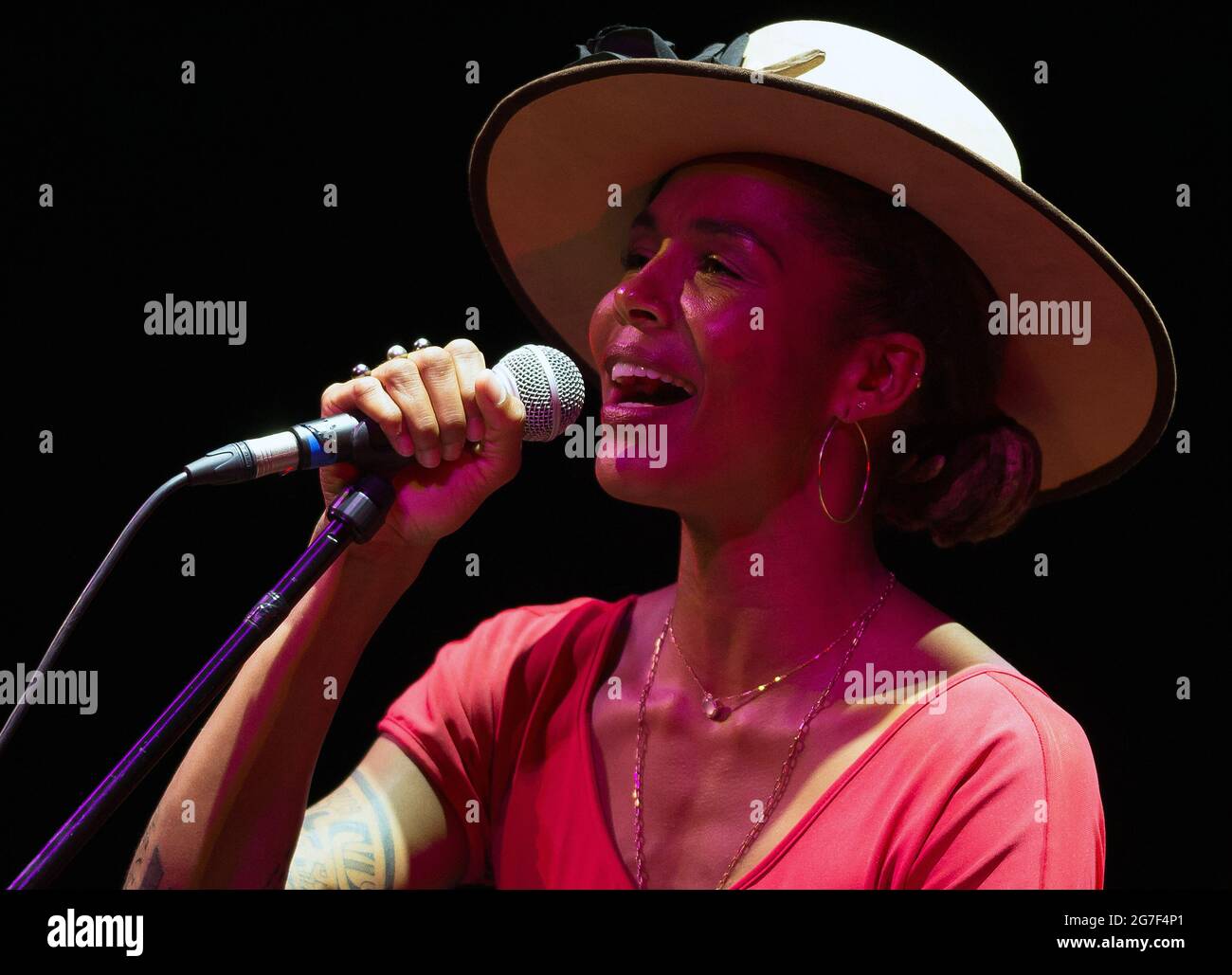 Nigerian-German singer and songwriter, Joy Olasunmibo Ogunmakin, aka ...