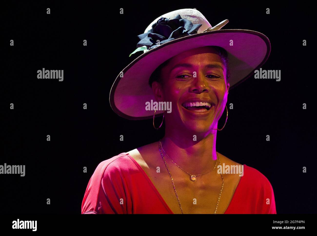 Malaga, Spain. 13th July, 2021. Nigerian-German singer and songwriter ...