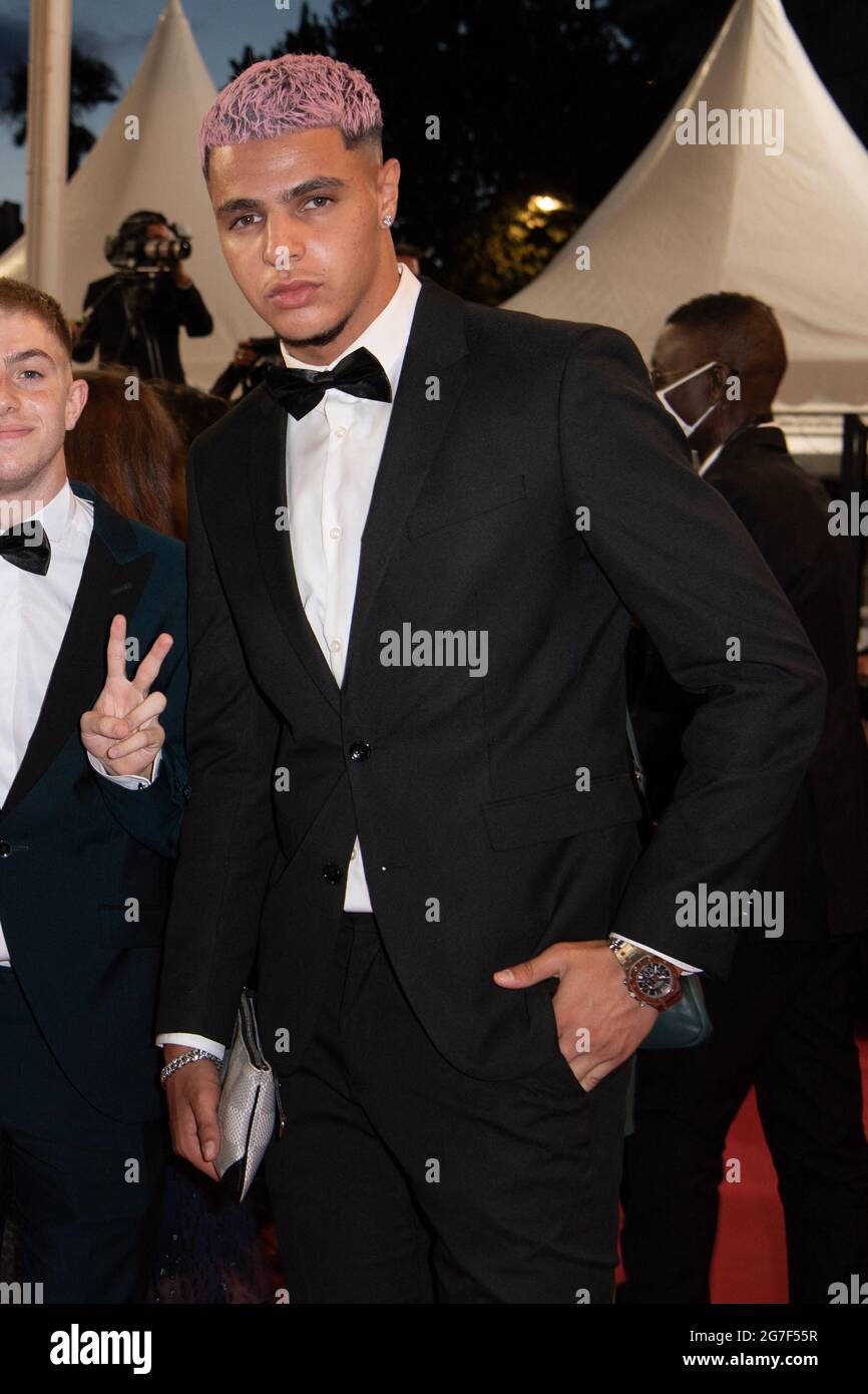 Michou attends the Titane screening during the 74th annual Cannes Film ...